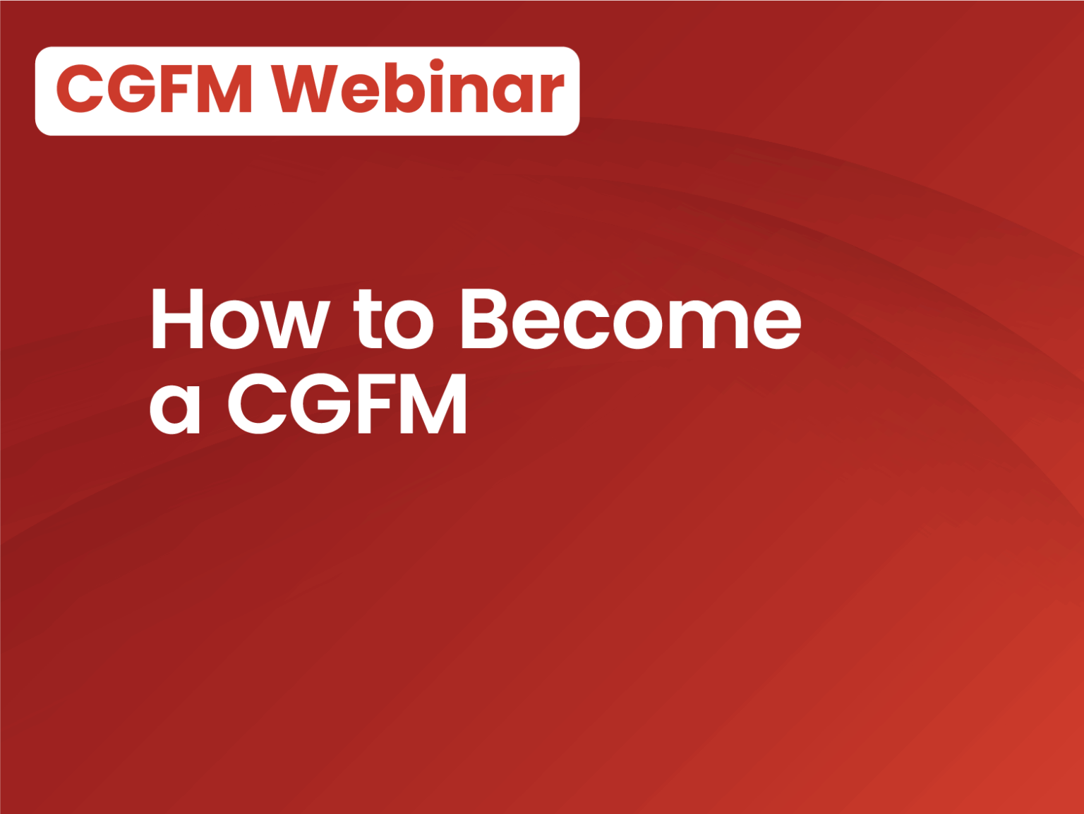 CGFM Certification - AGA